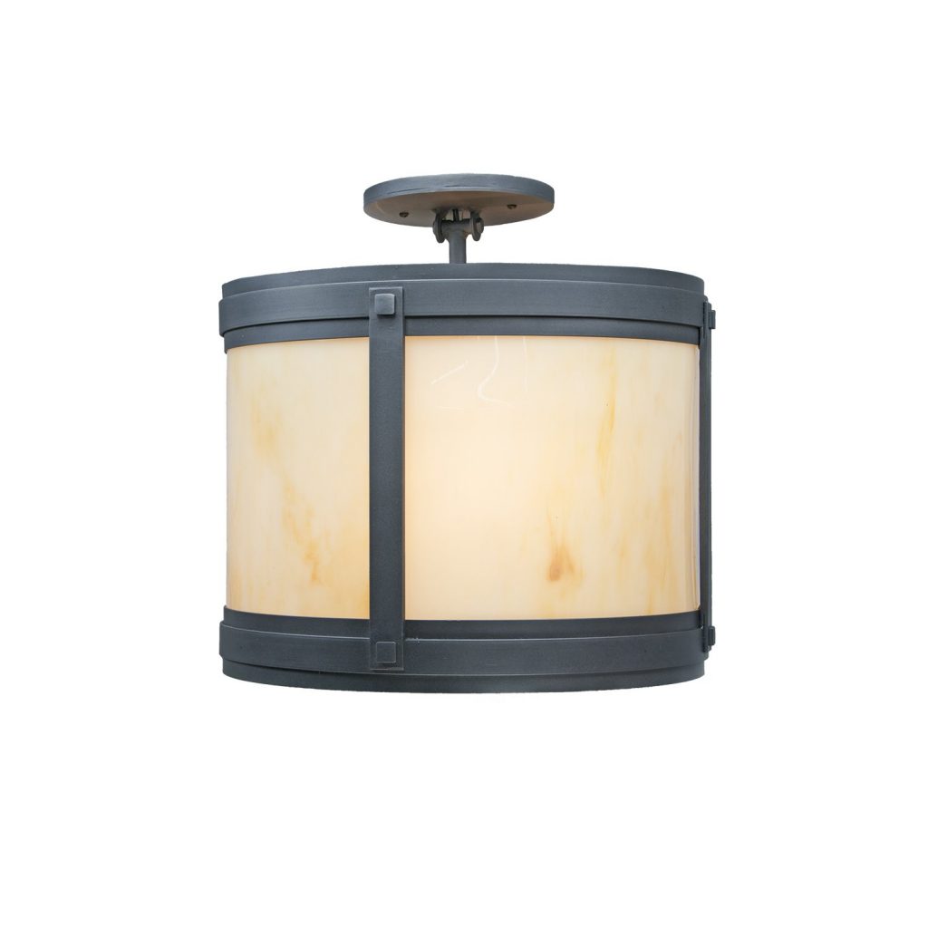 Steel Partners Lighting Round Drop Ceiling Mount - OLD FORGE